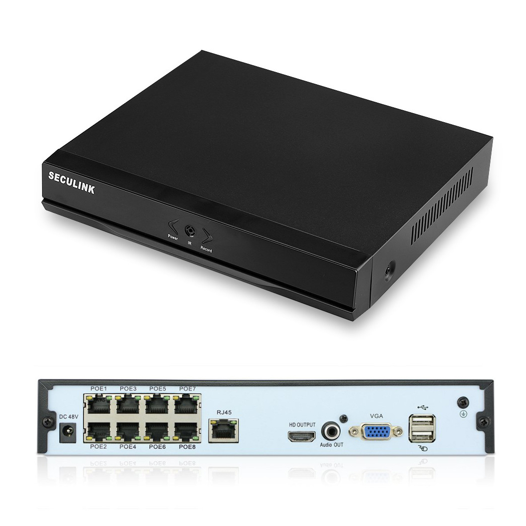 Seculink 8-Channel POE NVR 4MP/5MP Super HD ONVIF Network Video ...